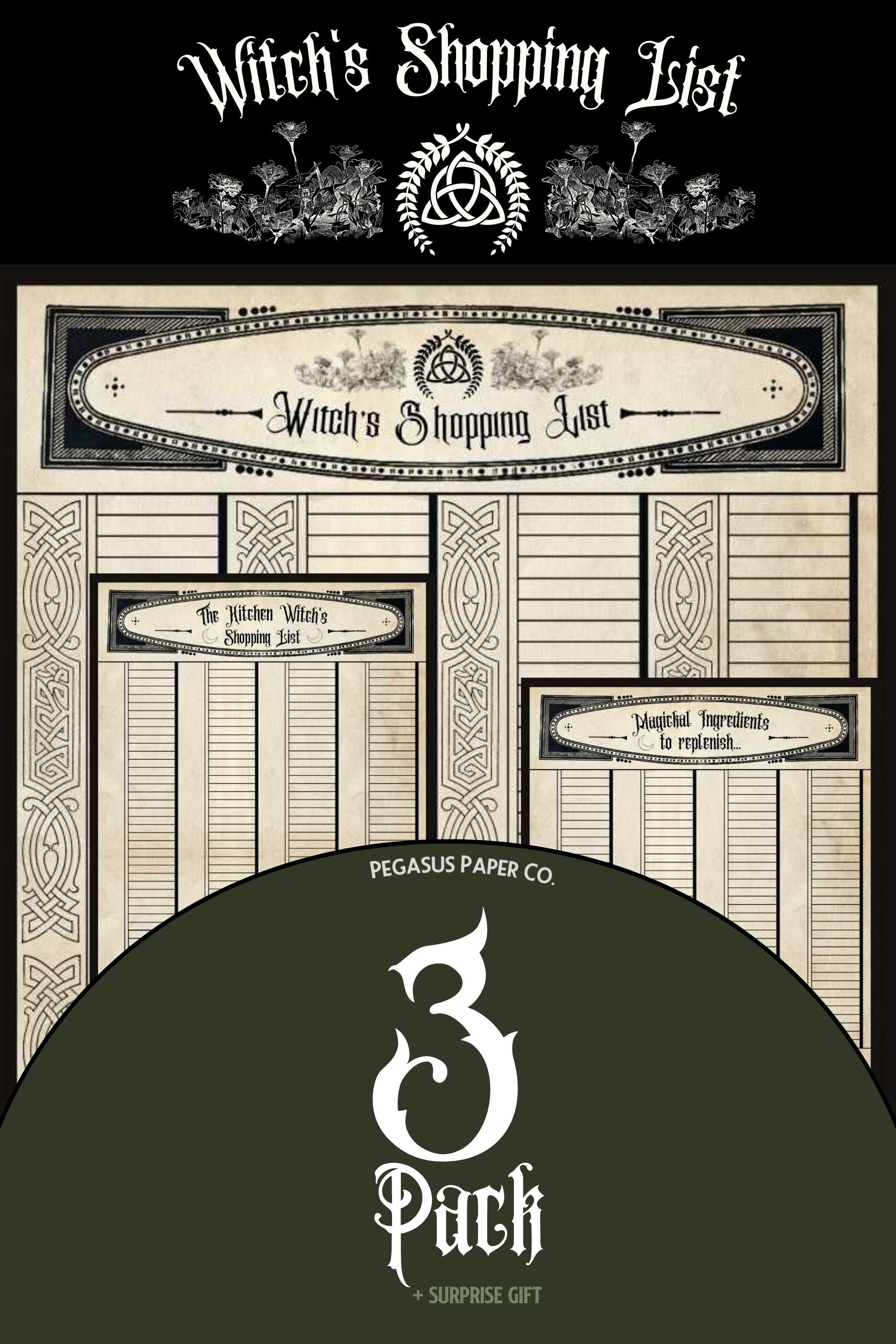 Witch's Shopping List Printable Planner Stay Organized While You Shop ...