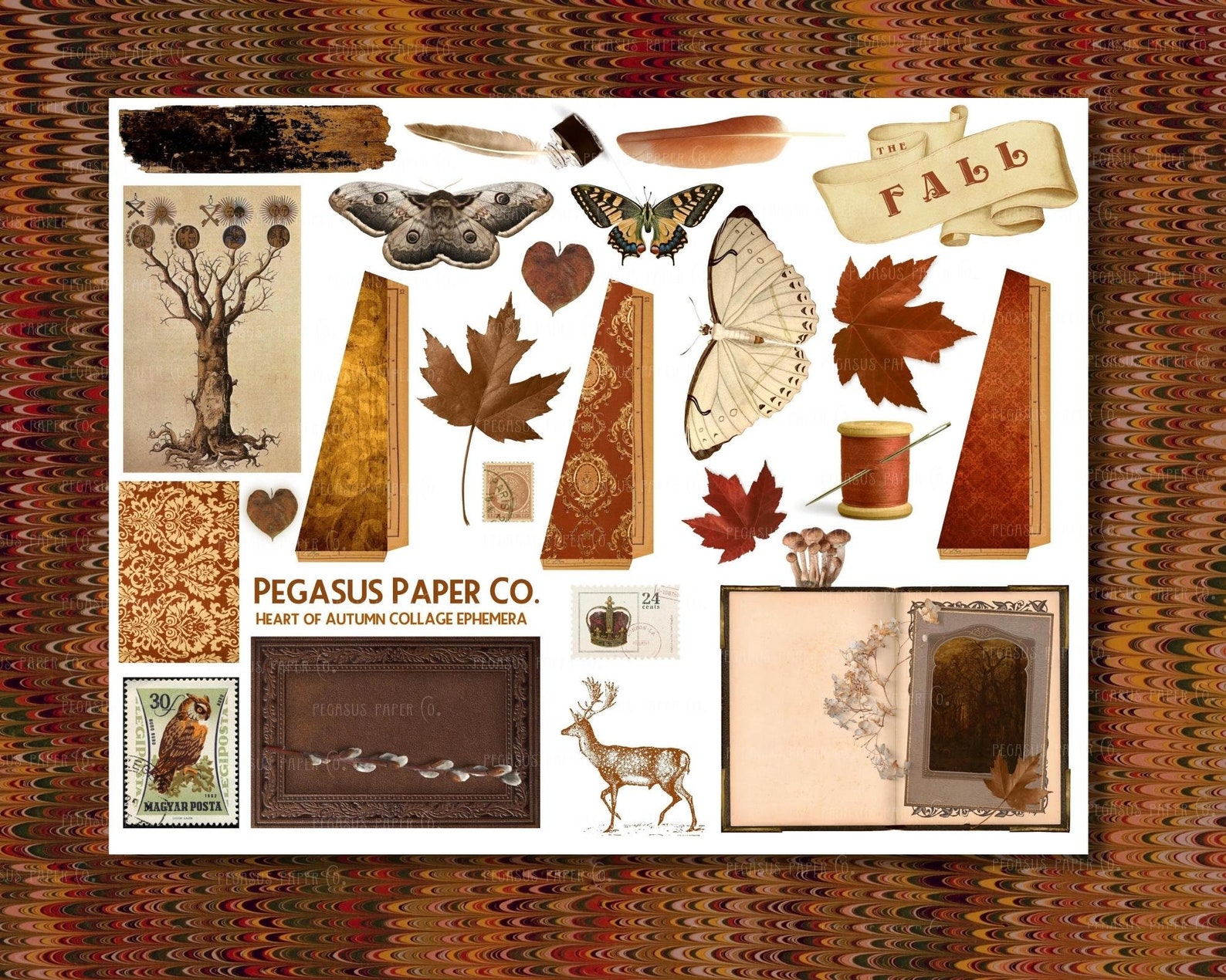 HEART OF AUTUMN Junk Journal Kit Fall Junk Journal Printable - Etsy