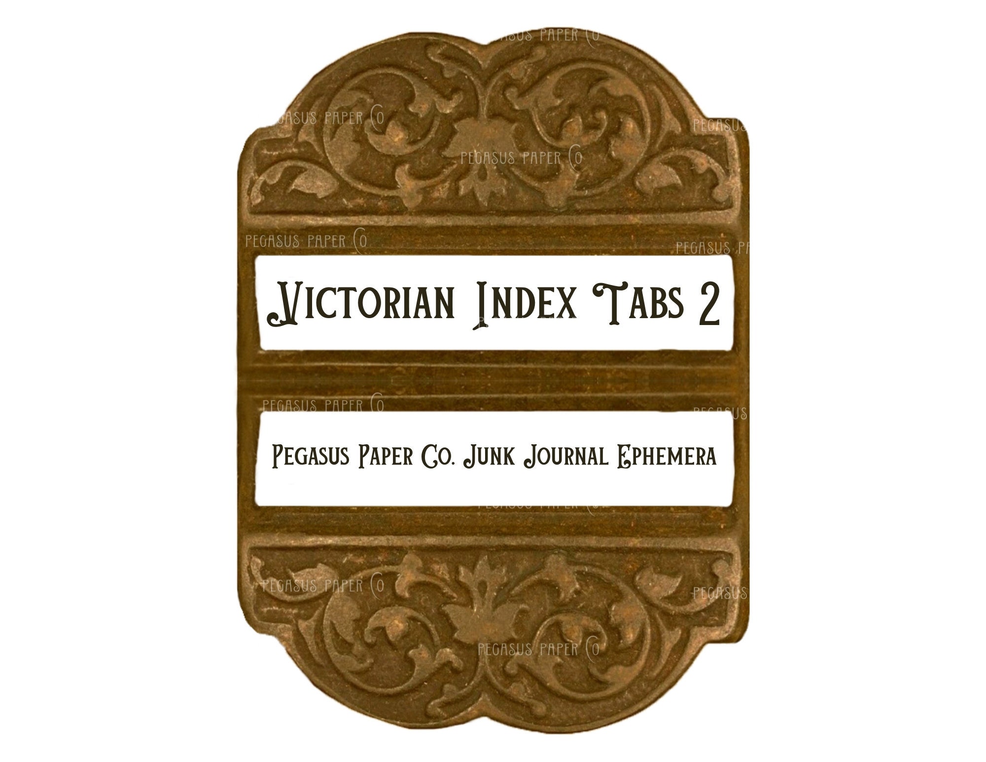 Victorian Index Tabs 2 for Junk Journals, Notebooks, Printable ...