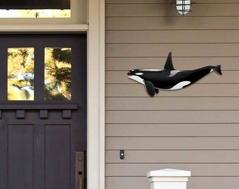Orca Metal Wall Art - Etsy