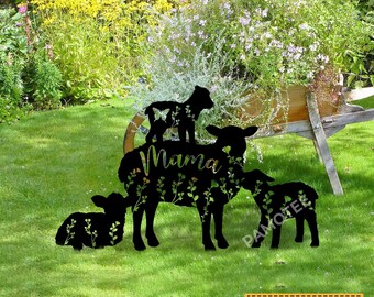 Sheep Garden Stake - Etsy
