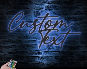 Metal Sign Led Words - Etsy