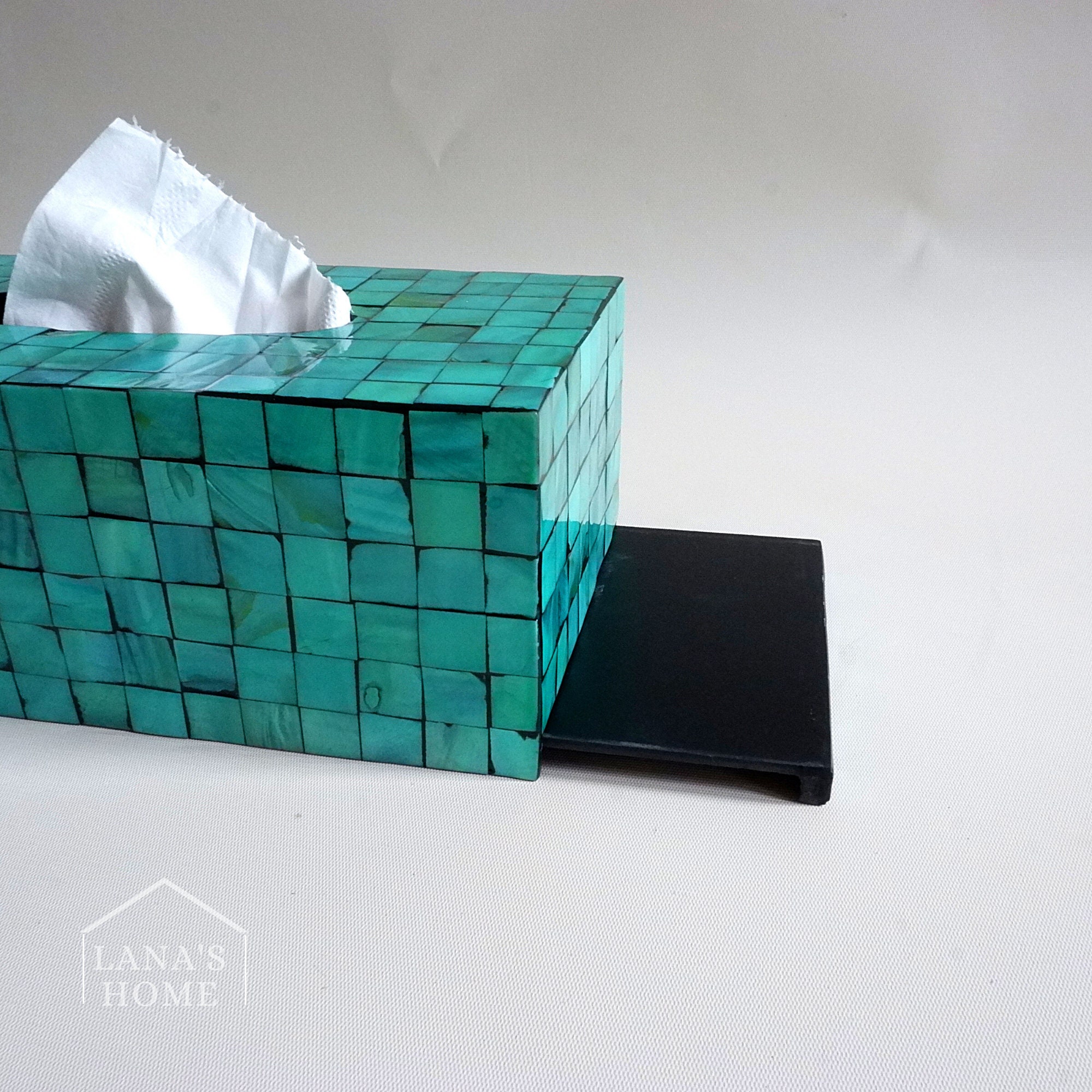 Rectangular Lacquer Tissue Box Tissue Box Cover Inlaid Mother | Etsy