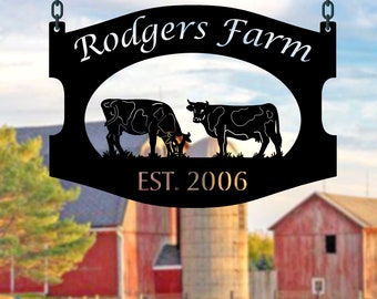 Metal Dairy Farm Sign - Etsy