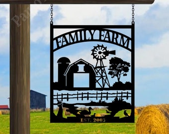 Laser Cut Metal Farm Sign - Etsy