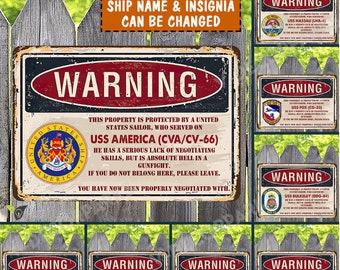 Us Navy Ship Metal Sign - Etsy