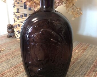 Forest Green Collectible Glass Bottle, Tall 8 3/4, Vintage 1960s ...