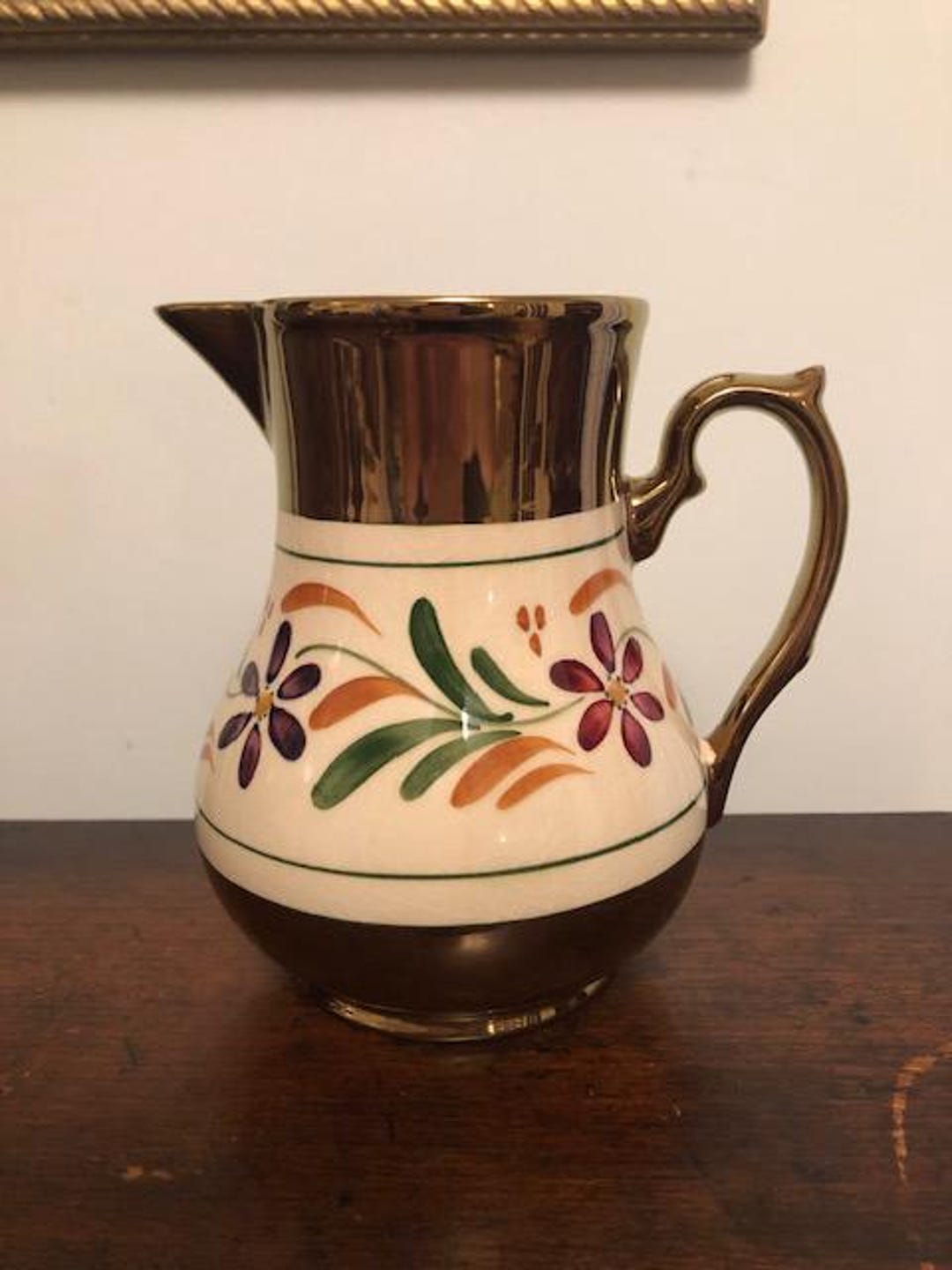 Vintage Lustreware Creamer, Harvest Ware Wade England, - Etsy