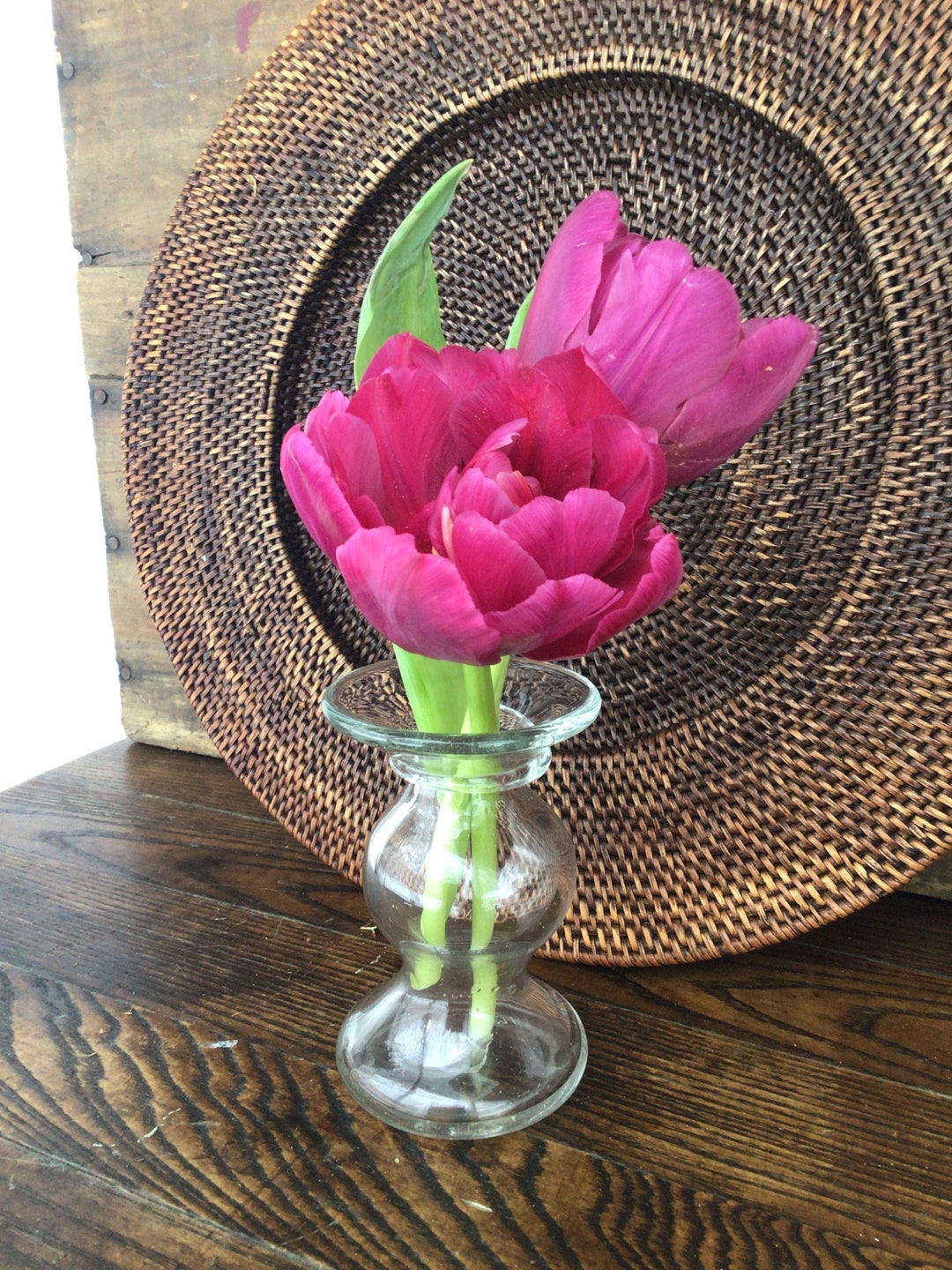 Hand Blown Art Glass Bud Vase With Assymetrical Bulb, Signed Robert ...