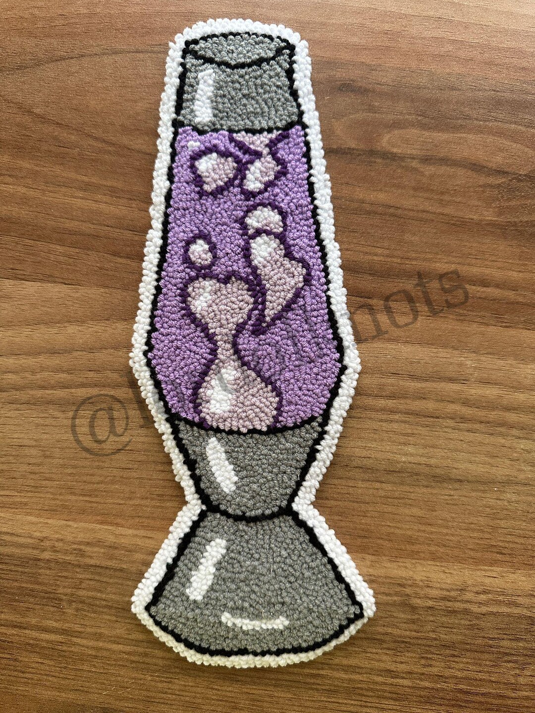 Purple Lava Lamp Punch Needle Wall Art, Retro 70s Aesthetic Decor ...