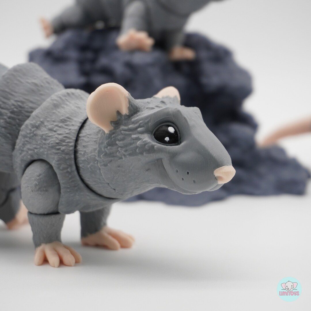 3D Printed Articulating Function Cute Mouse Fidget Toy Unique Gift for ...