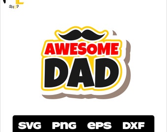 Awesome Dad Svg - Etsy