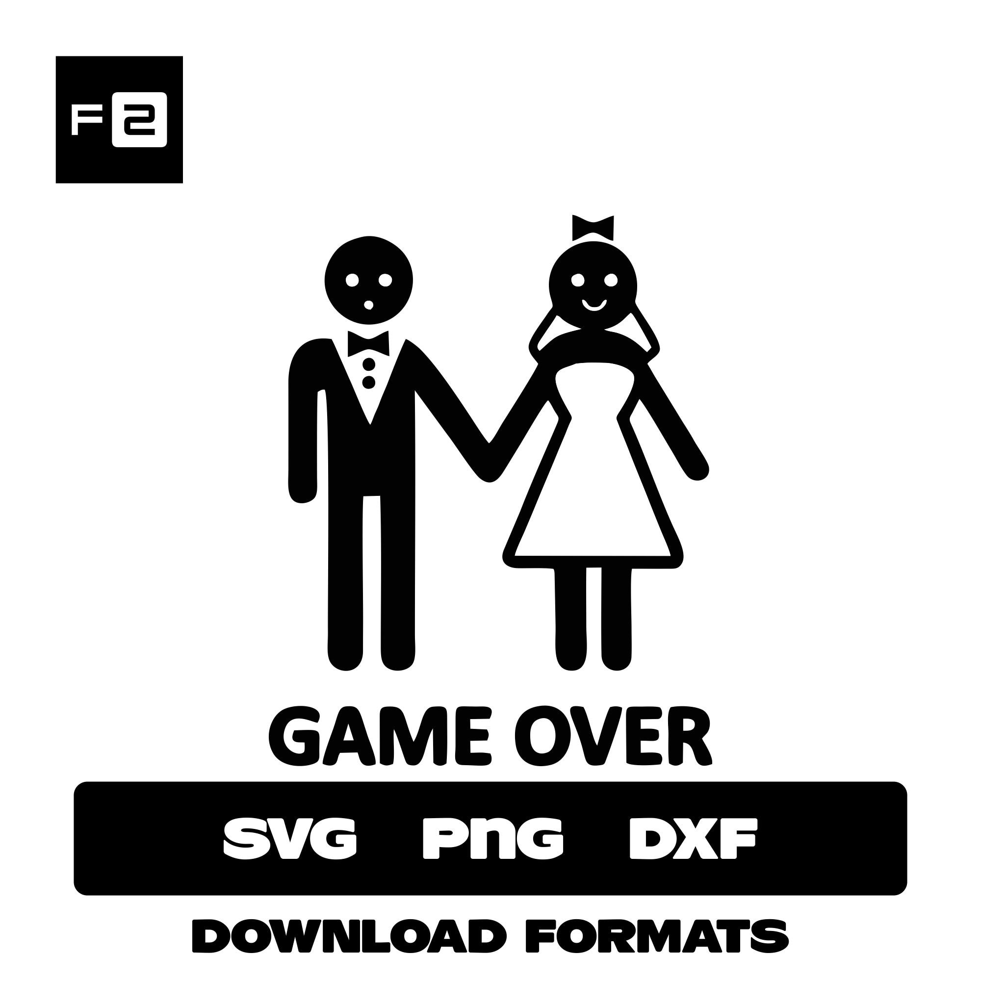 Game Over Groom Vector Game Over Bride Groom Game Over - Etsy UK
