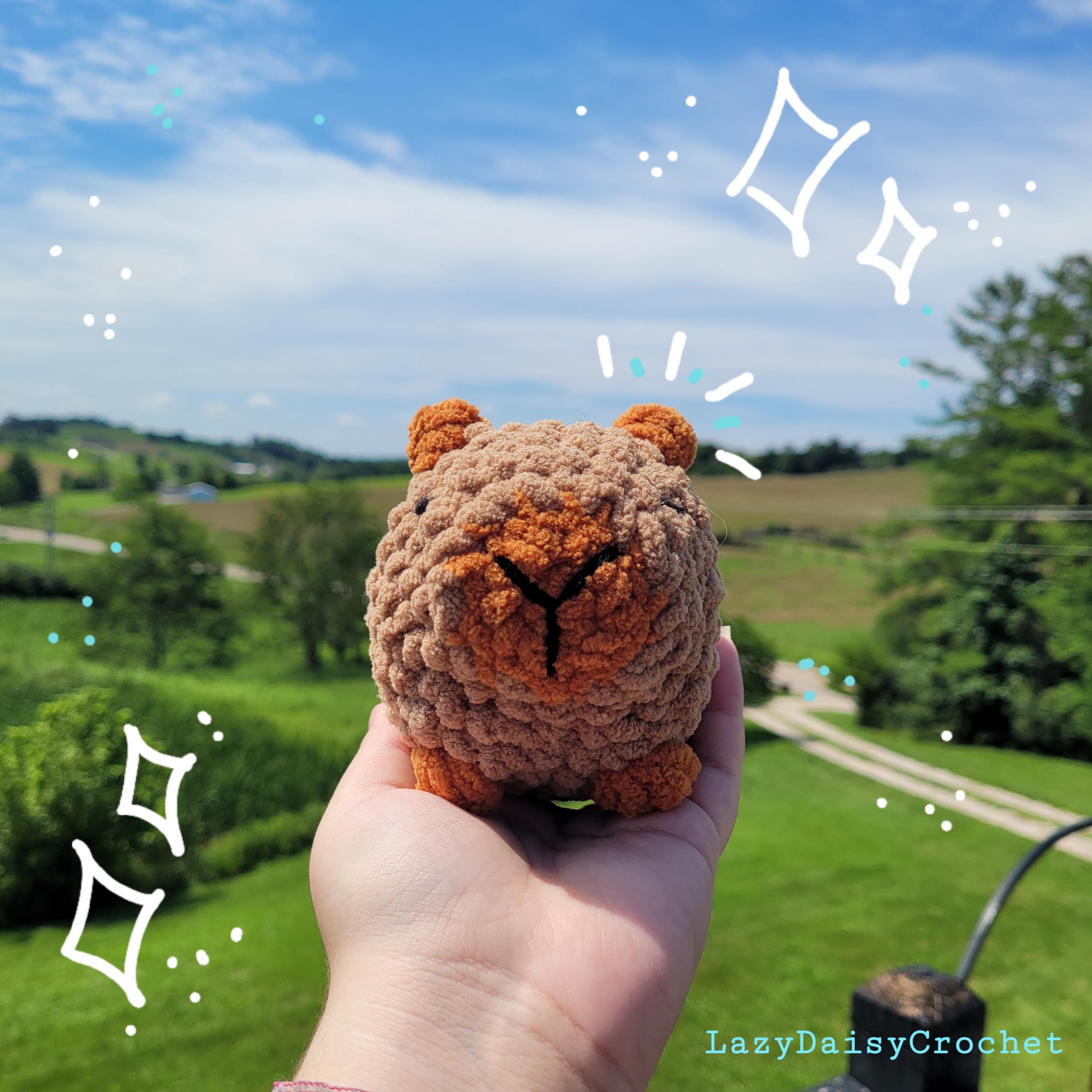 Handmade Crochet Capybara Plushie: Stuffed Polyester Toy - Etsy