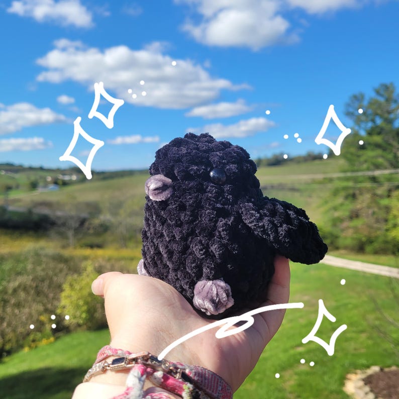 Crochet Crow Plushie, Ready Made, Ready to Ship Plushie, Handmade ...