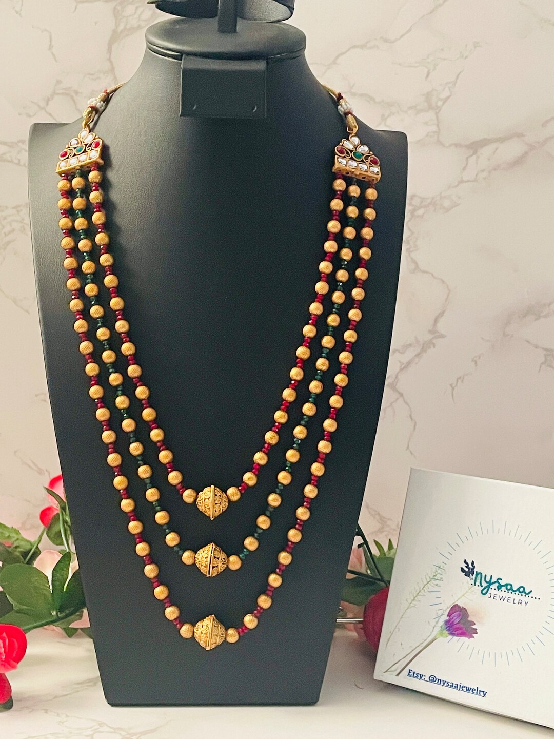 Mohanmaal Traditional Necklace Multi Strand Marathi Necklace / Multi ...
