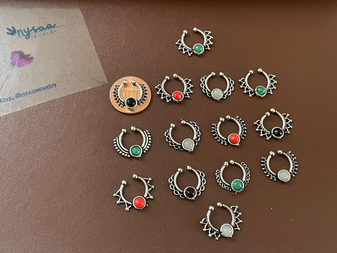 Traditional Septum Ring | Oxidised Fuli | Oxidised Nose Pins | Nose ...