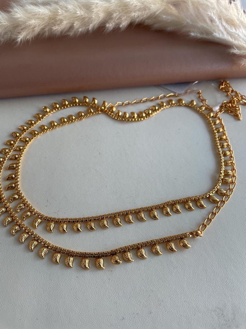 Gold Plated Kamarpatta Waist Belt: Saree Belly Chain, Adjustable ...