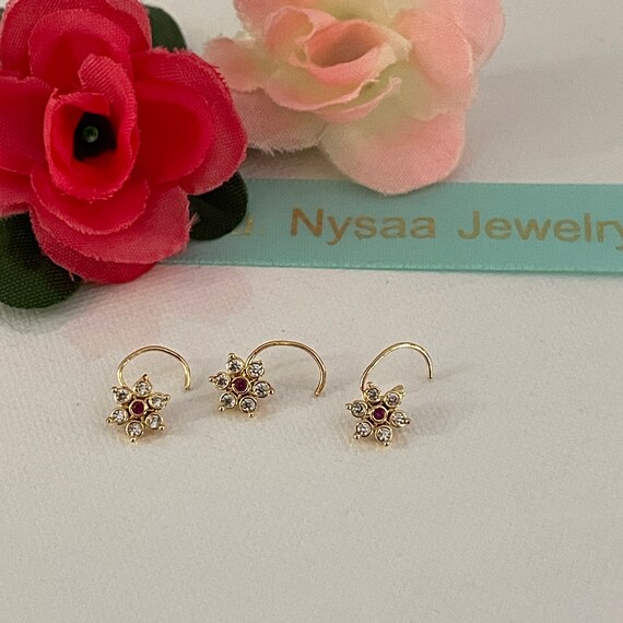Gold pearl nose ring store