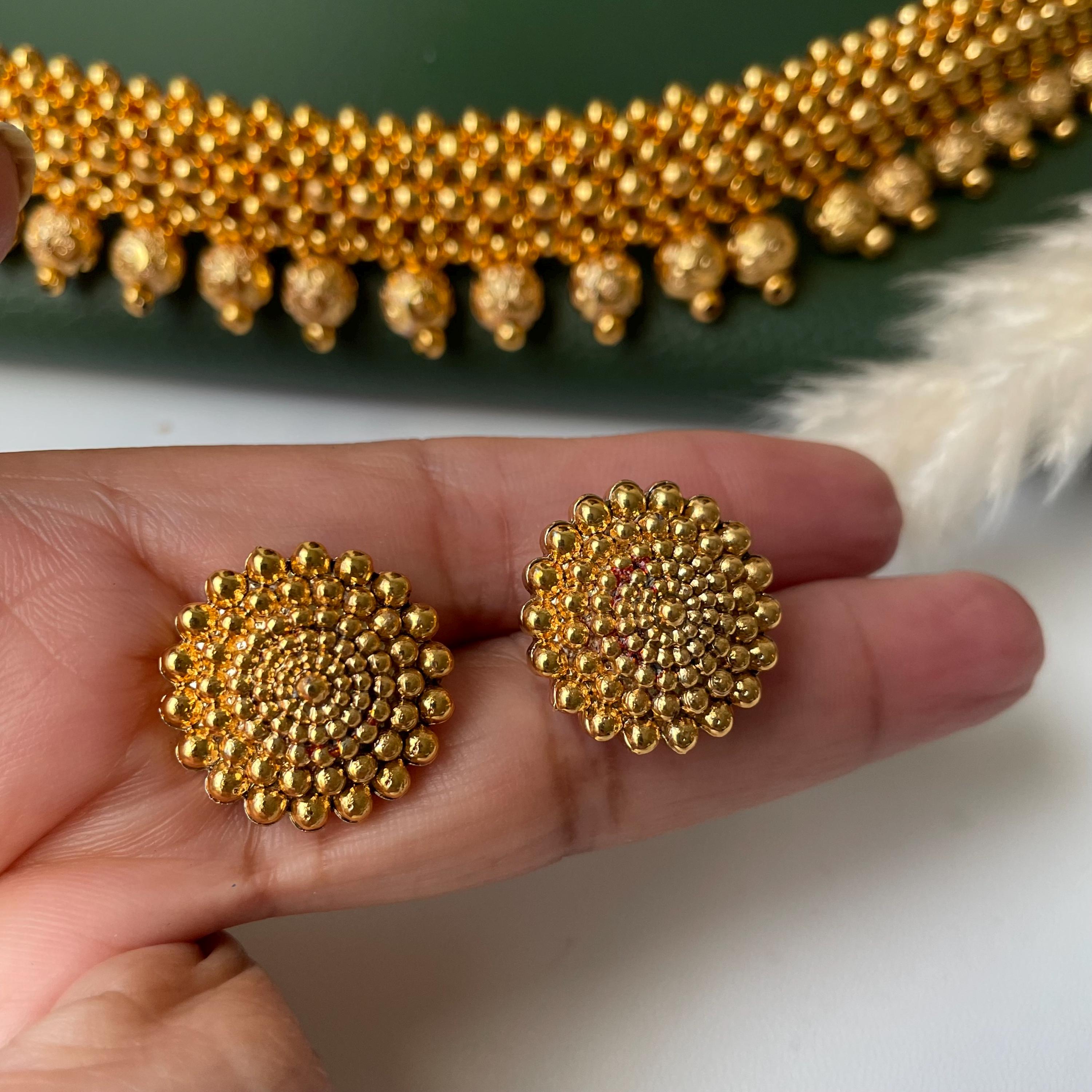 Maharashtrian Fancy Gadhi Thushi With Earrings| Long Fancy Putli Haar ...