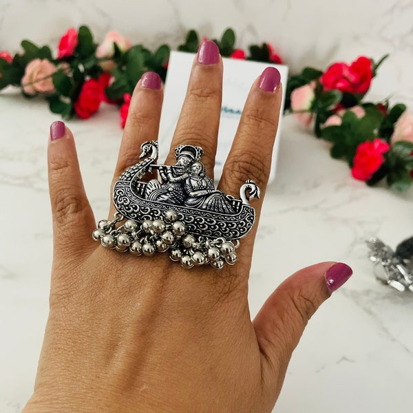 Oxidized Silver Ring - Etsy