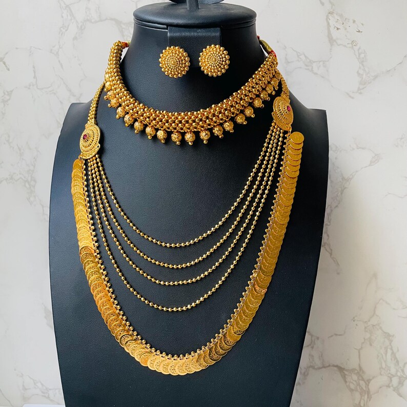 Maharashtrian Fancy Gadhi Thushi With Earrings| Long Fancy Putli Haar ...