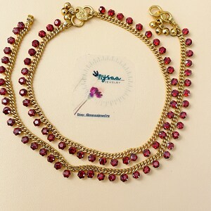 Anklets Payal Gold Plated Anklets Painjan Delicate Design Anklets - Etsy