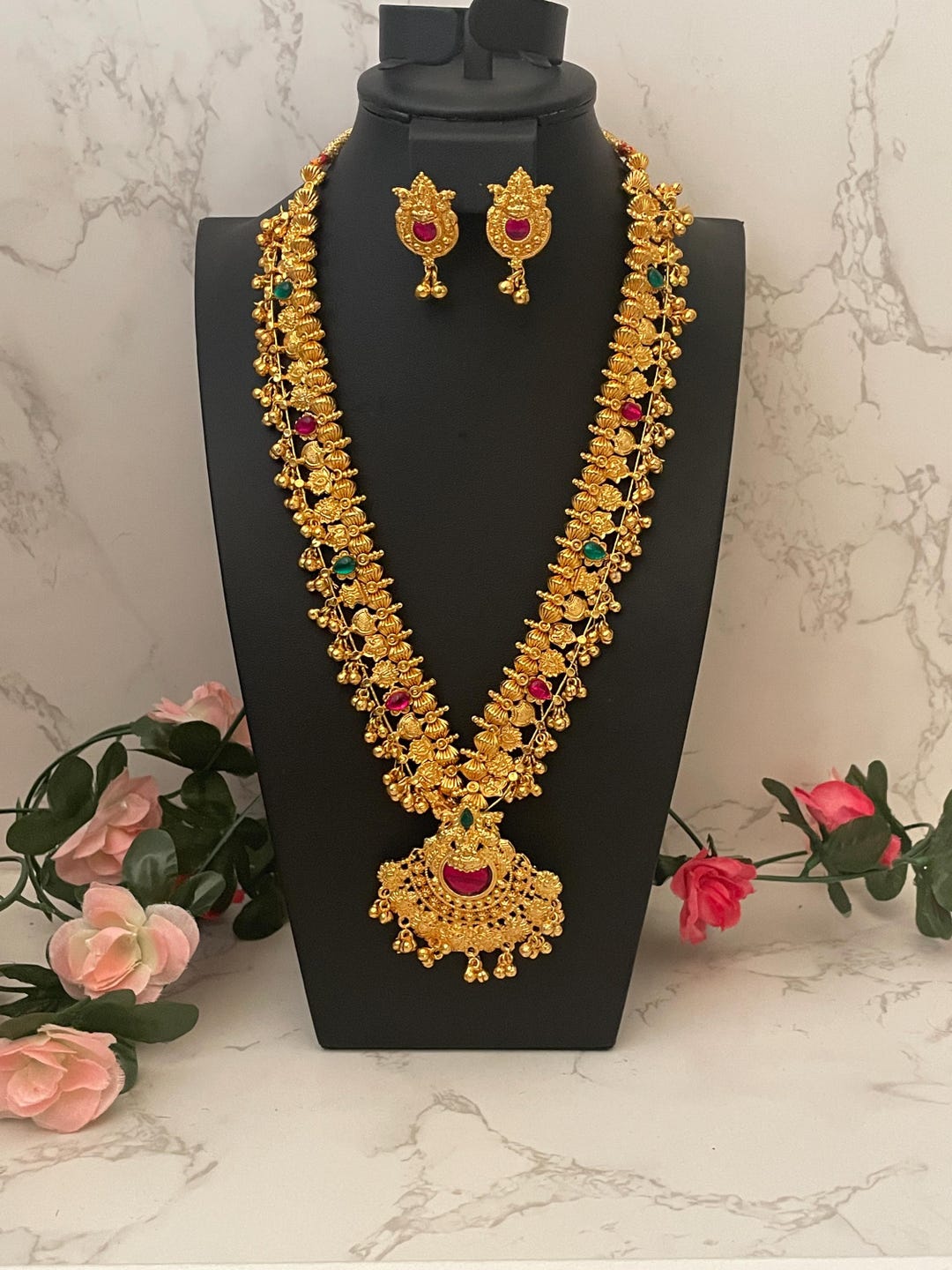 Kolhapuri Saaj | Marathi Jewellery | Gold Plated 21 Pan Kolhapuri Saaj ...
