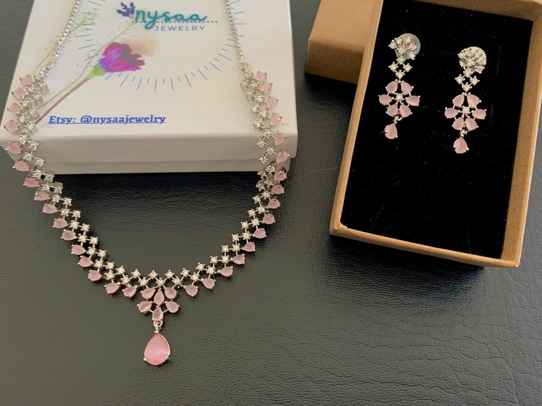 Delicate Necklace Set Classic Necklace Set Bollywood - Etsy