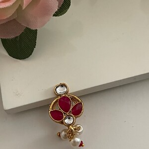 Beautiful Gold Plated Clip on Nose Pins Gold Plated Pearl Nose Rings ...