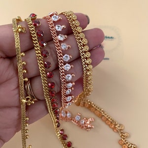 Anklets Payal Gold Plated Anklets Painjan Delicate Design Anklets - Etsy