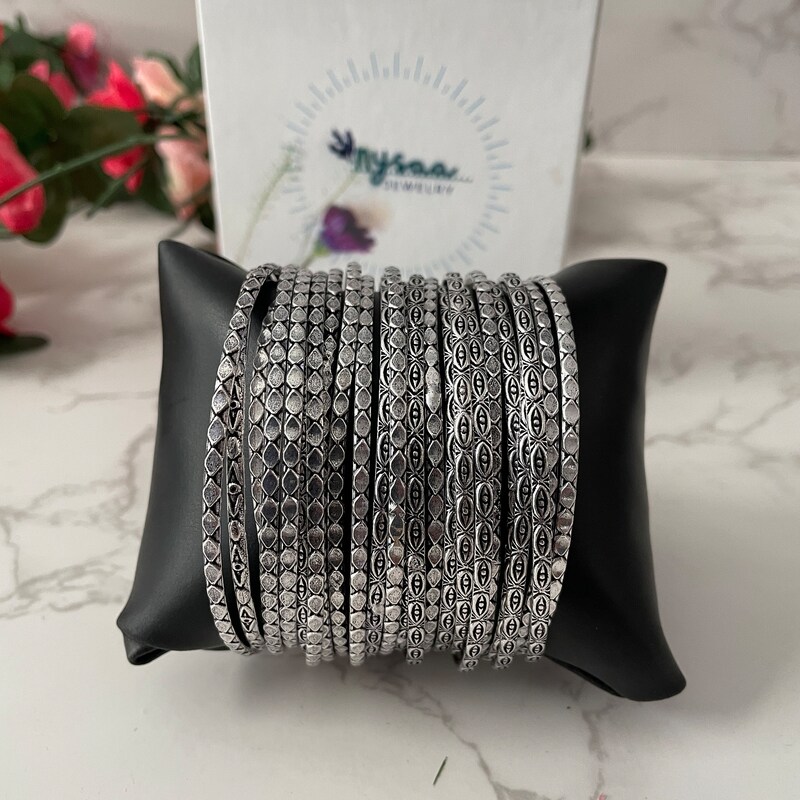 Oxidized Bangles - Etsy