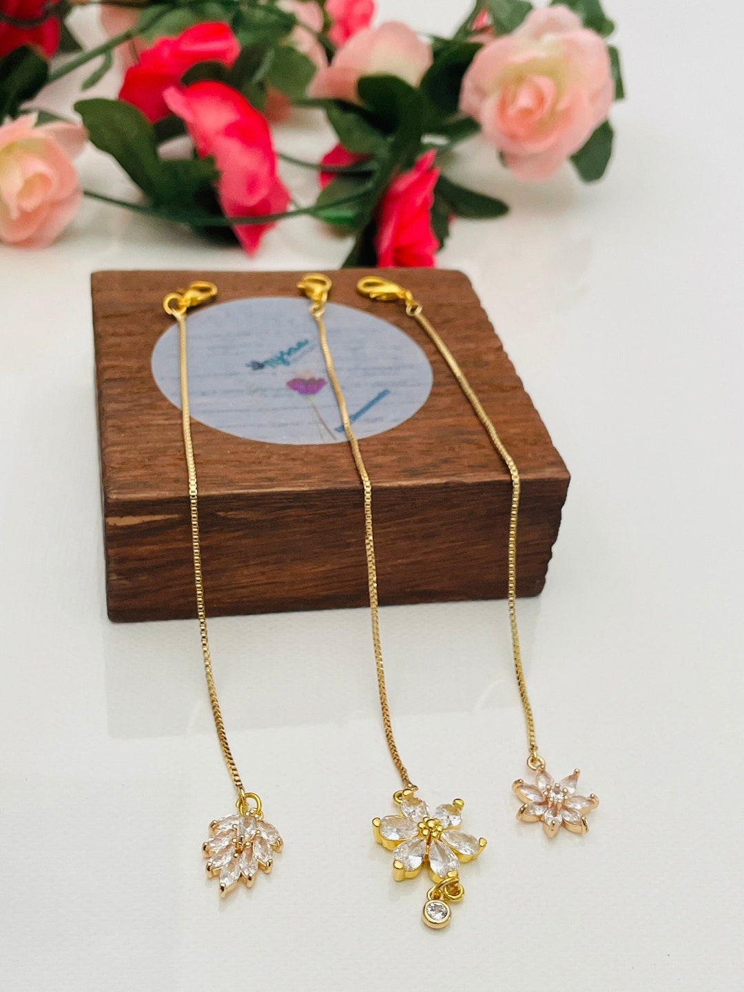 Gold Plated Cubic Zirconia Maang Tikka for Little Girls - Etsy