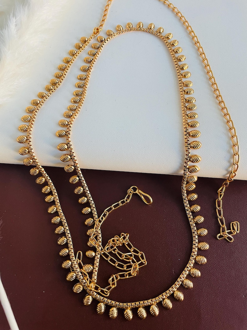 Gold Plated Kamarpatta Waist Belt: Saree Belly Chain, Adjustable ...
