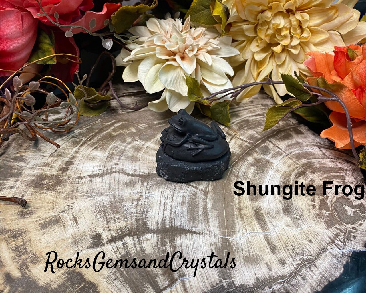 Shungite Frog Hand Carved Frog Healing Crystals and Stones - Etsy