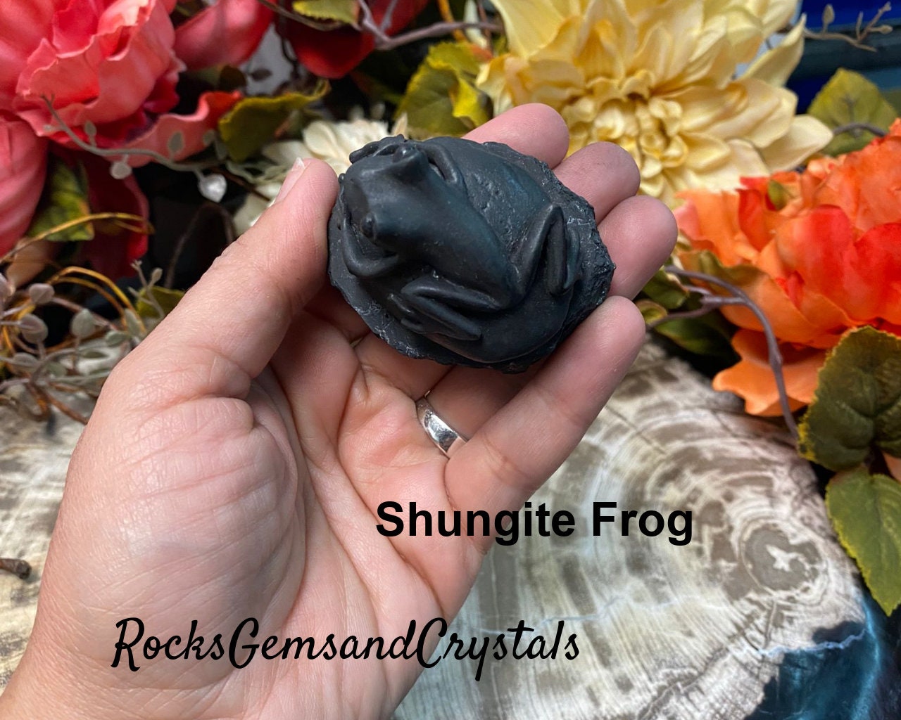 Shungite Frog Hand Carved Frog Healing Crystals and Stones - Etsy