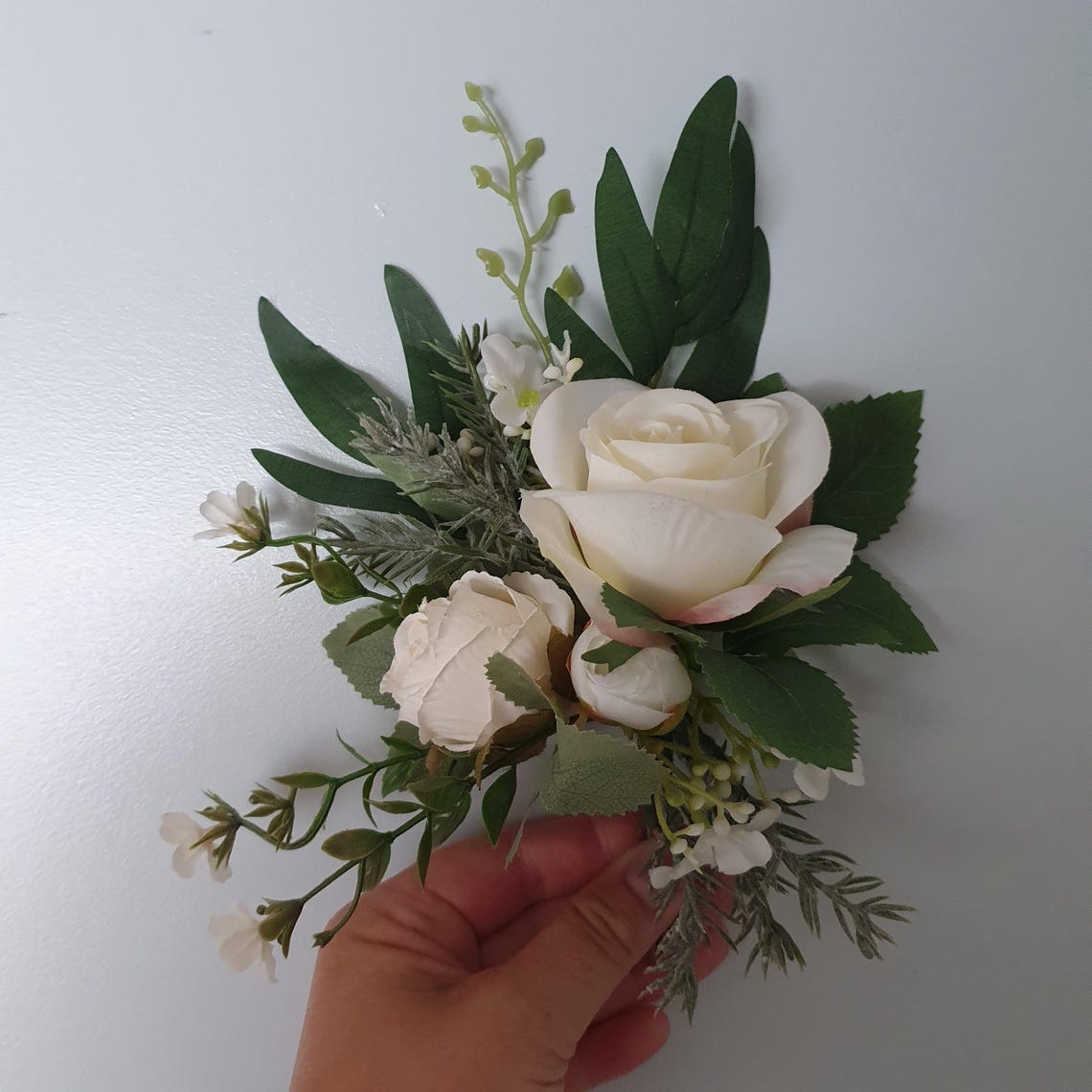 Buttonhole Corsage for Mother of Bride or Ladies in Wedding Party. Made ...