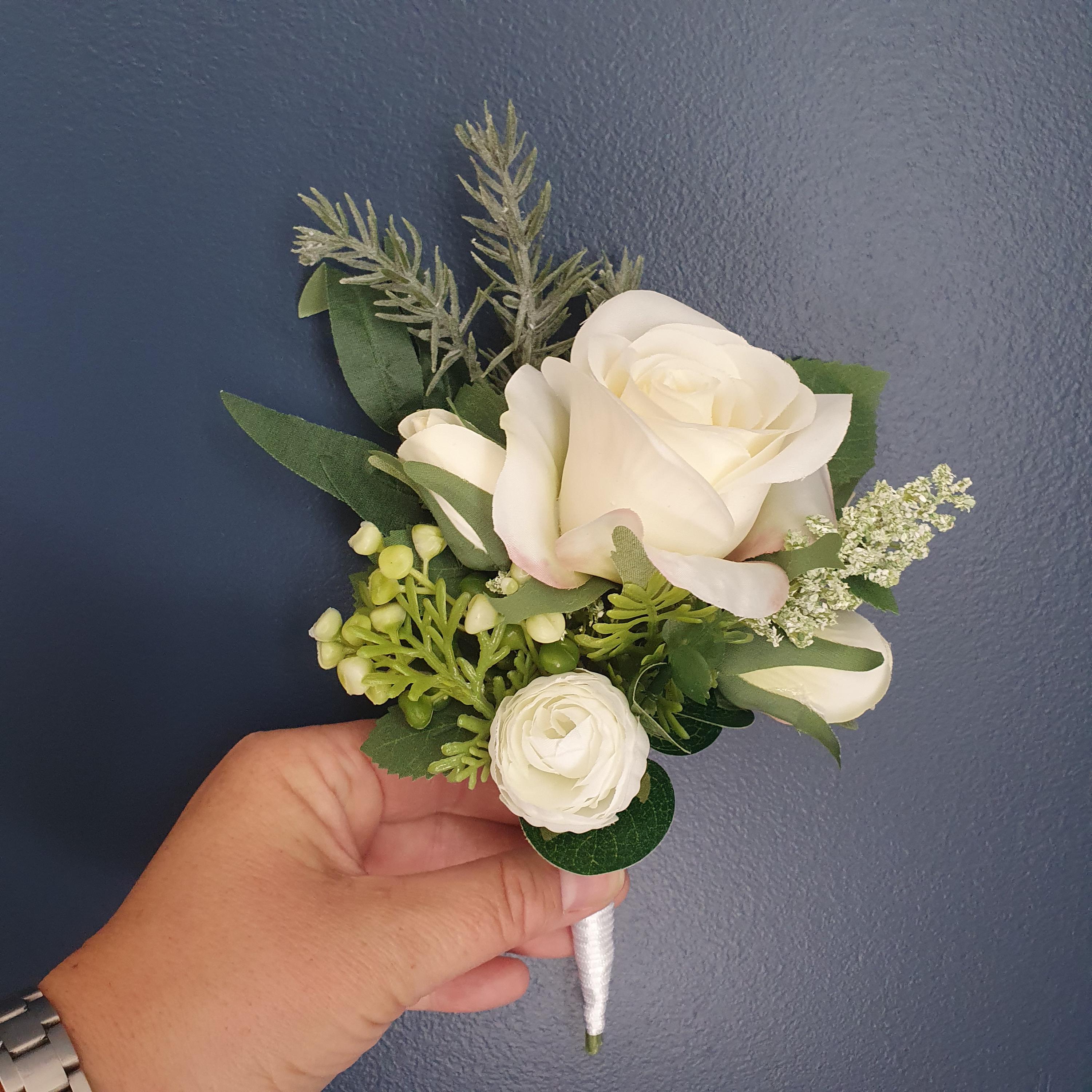 Buttonhole Corsage for Mother of Bride or Ladies in Wedding Party. Made ...