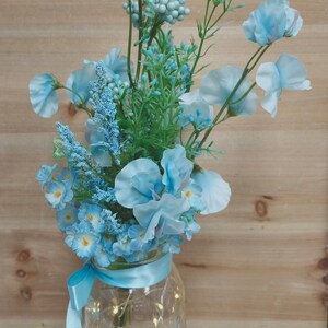 Light Blue Lighted Event Table Centerpiece, Wedding Centerpiece, Bridal ...