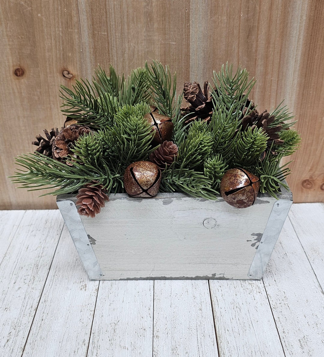 Rustic Jingle Bell Christmas Centerpiece Holiday Decoration - Etsy