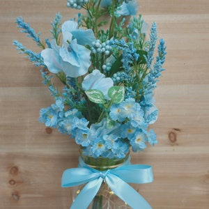 Light Blue Lighted Event Table Centerpiece, Wedding Centerpiece, Bridal ...