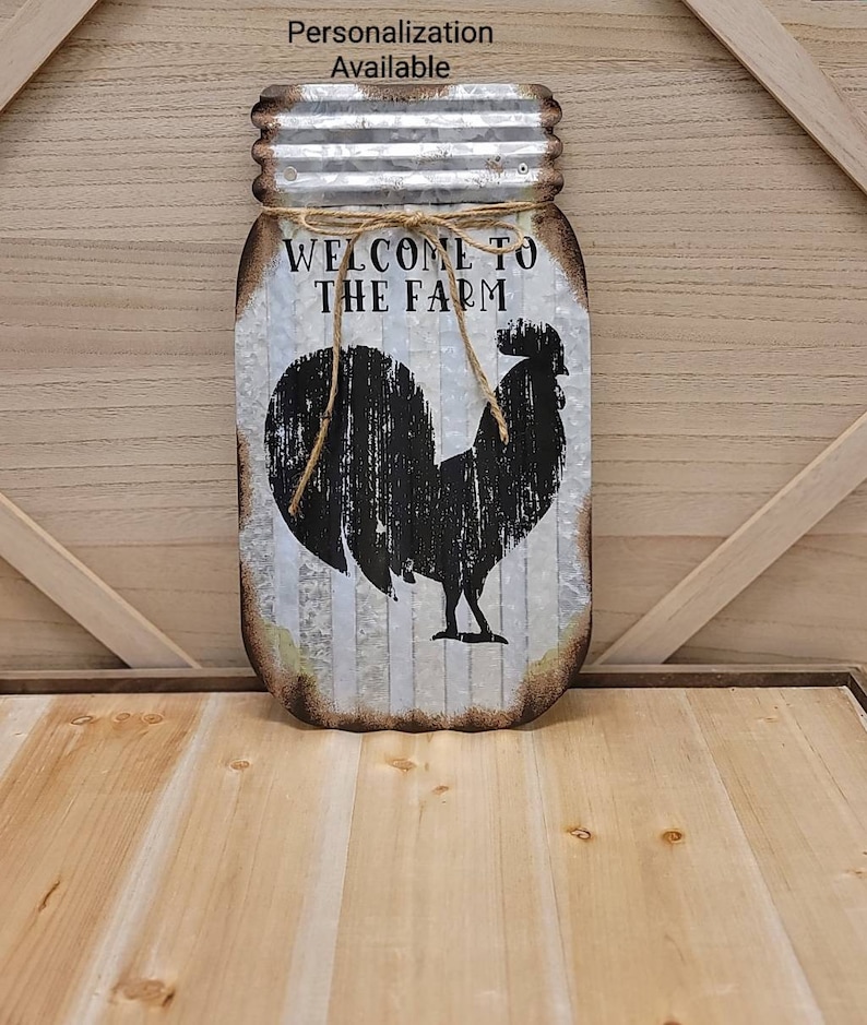 Chicken Wall Sign Metal Chicken Sign Farmhouse Decor Wall - Etsy
