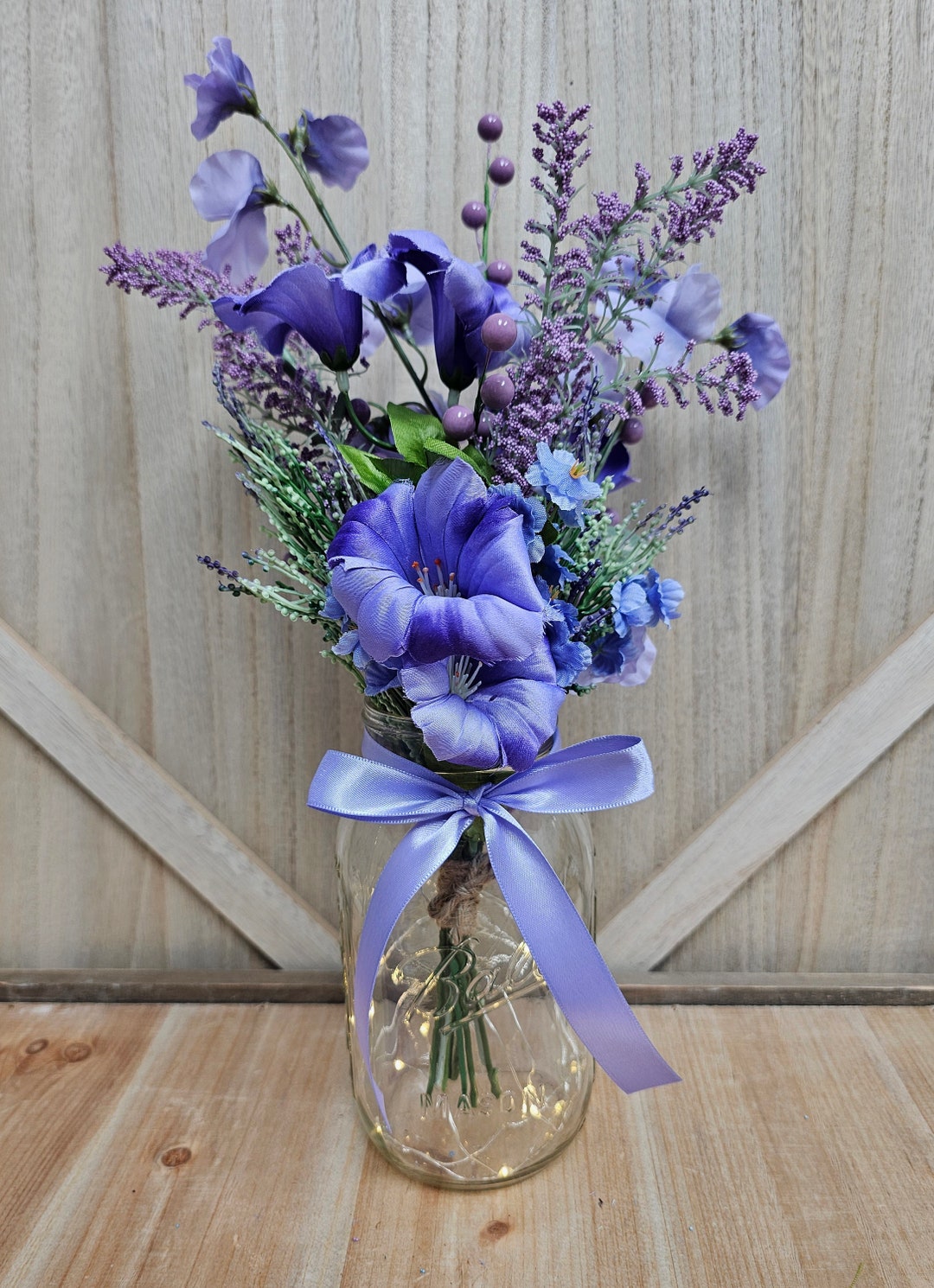 Purple Lighted Event Table Centerpiece, Wedding Centerpiece, Bridal ...