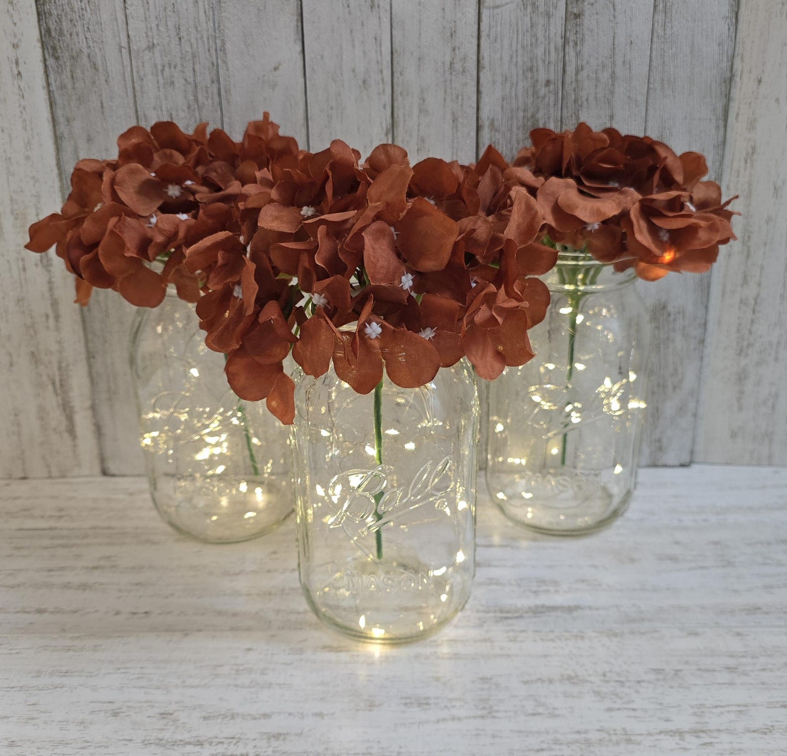 Fall Wedding Centerpieces, Lighted Boho Decor, Mason Jar Event ...