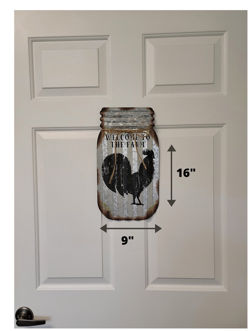 Chicken Wall Sign Metal Chicken Sign Farmhouse Decor Wall - Etsy