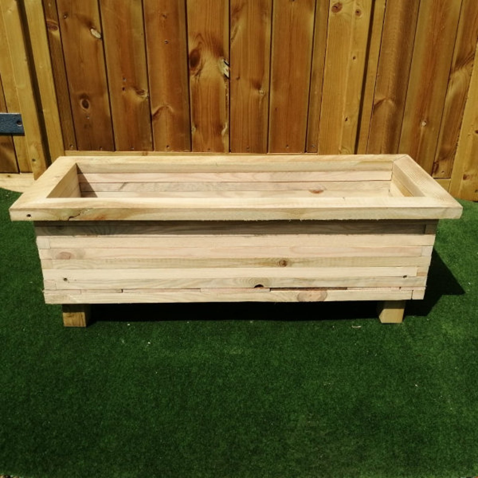 Long Timber Planter With Legs - Etsy UK