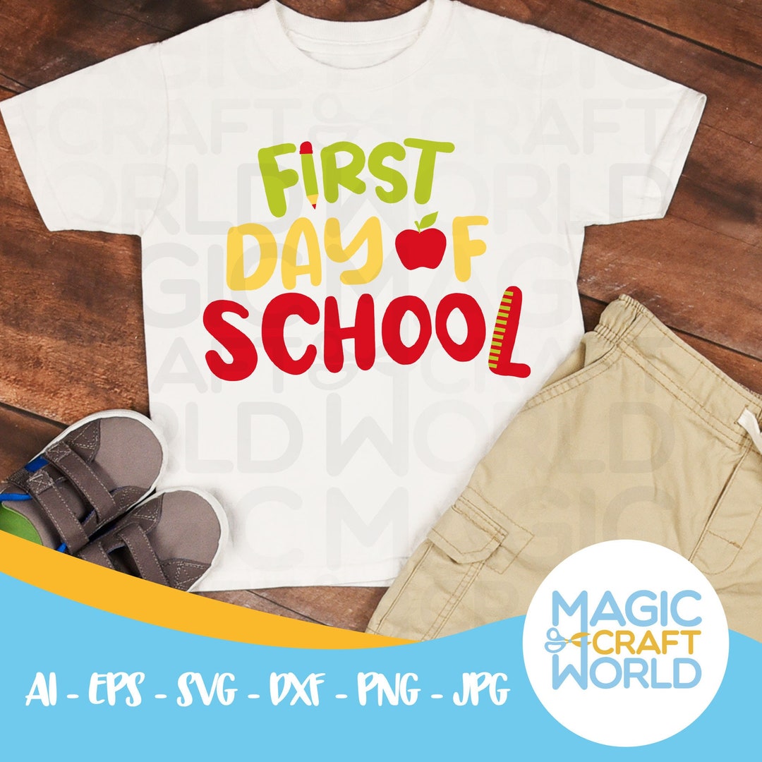 First Day of School Design Svg Digital File for Cricut - Etsy