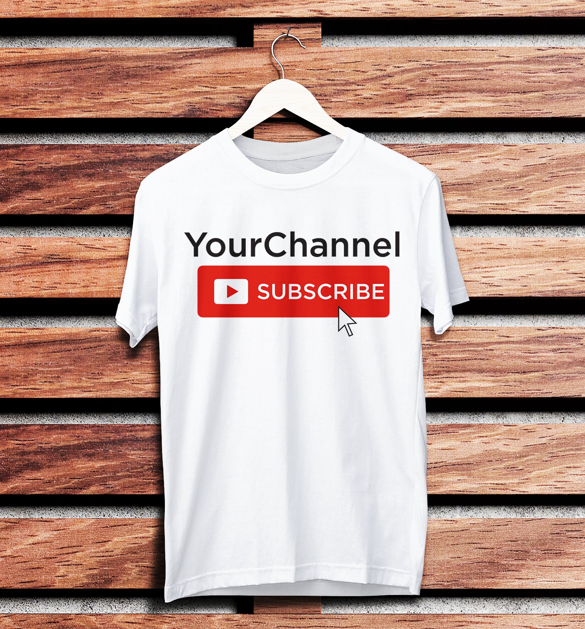 CUSTOM YOUTUBE SUBSCRIBE T-shirt, Your Own Channel or Name or Video on ...