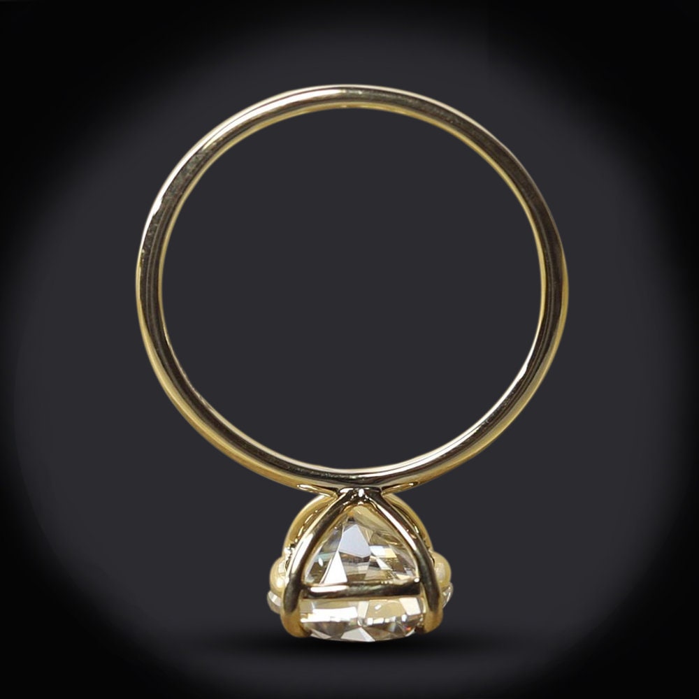 4.20 Ct Old Mine Elongated Cushion Cut Ring Moissanite | Etsy