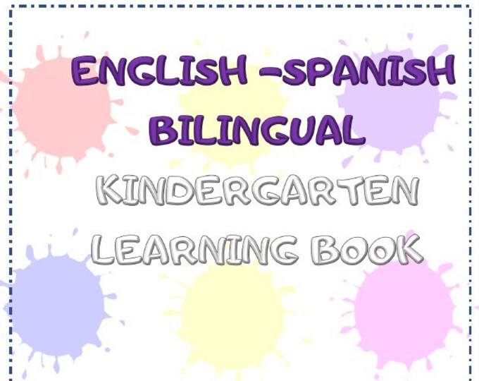 Bilingual Spanish/english Language Busy Book, Preschool Kindergarten ...